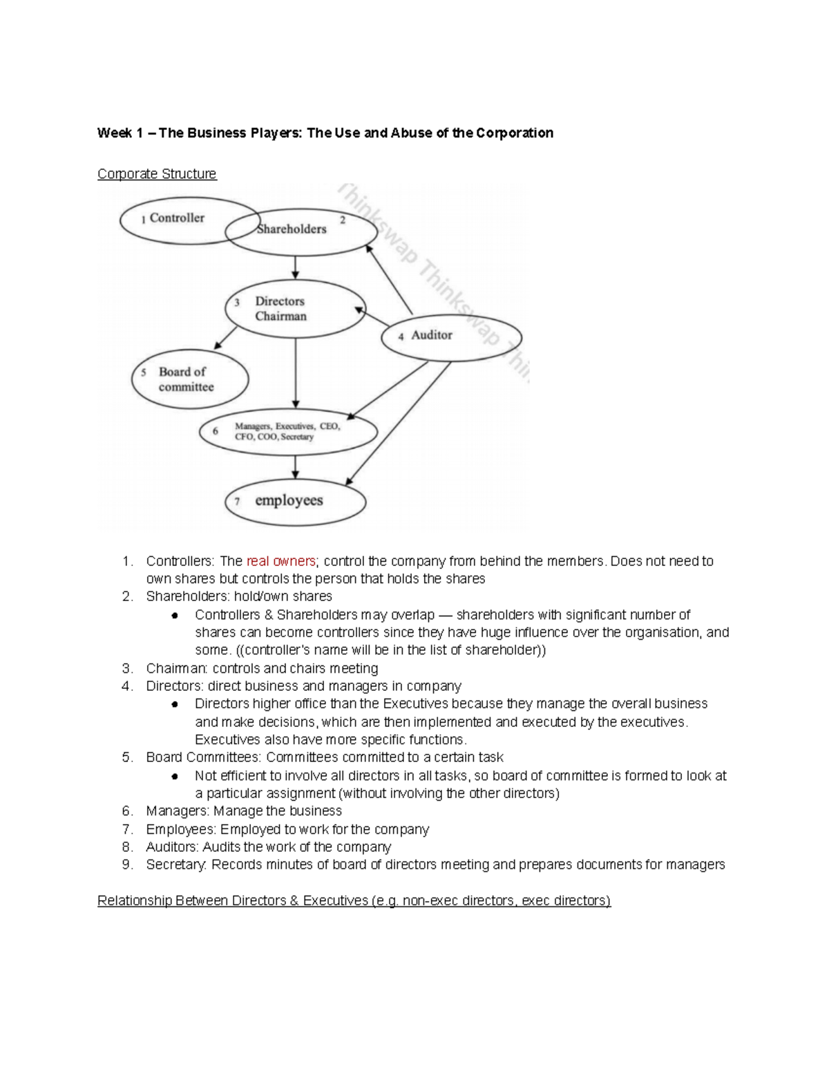 BGS Notes - This course overviews the economic, legal, social, and ...