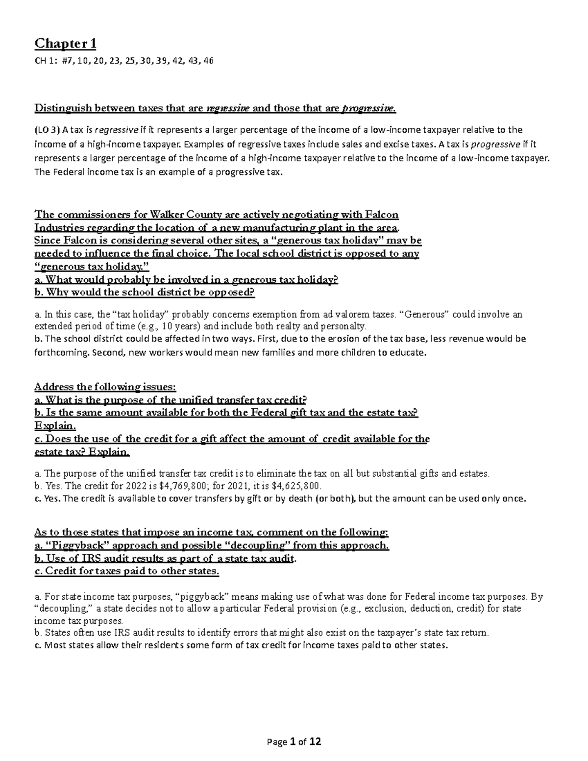 Tax 3300 HW 1.docx - Homework and practice questions - Chapter 1 CH 1: #7, 10, 20, 23, 25, 30 ...