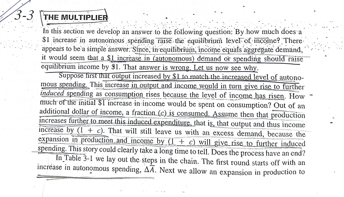 Multiplier - THE MULTIPLIER In this section we develop an answer to the ...