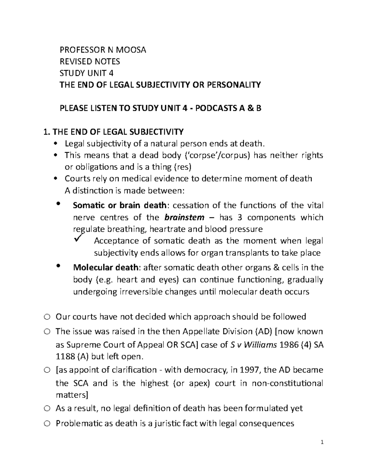 PROF N Moosa LOP Study UNIT 4 Module Notes 14 March -18 March 2022,this ...