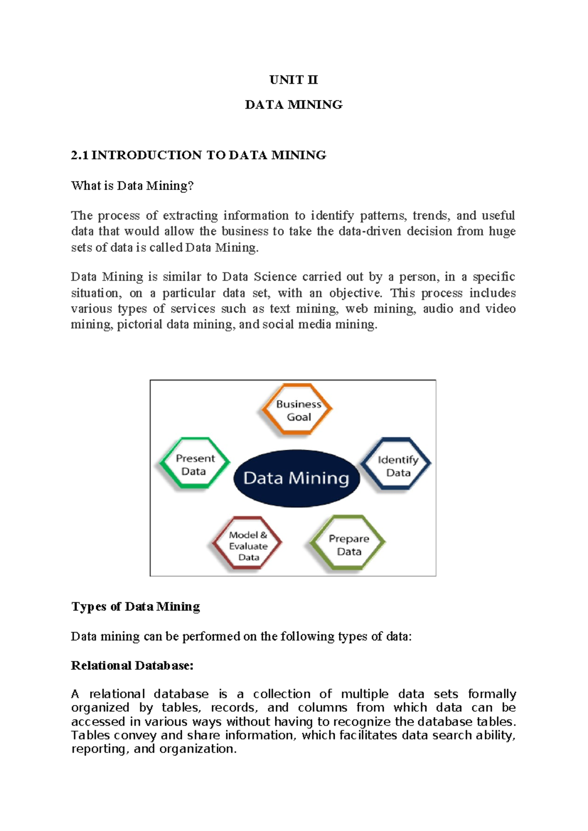Introduction of Clustering Techniques: Cluster analysis - UNIT II DATA MINING 2 INTRODUCTION TO ...