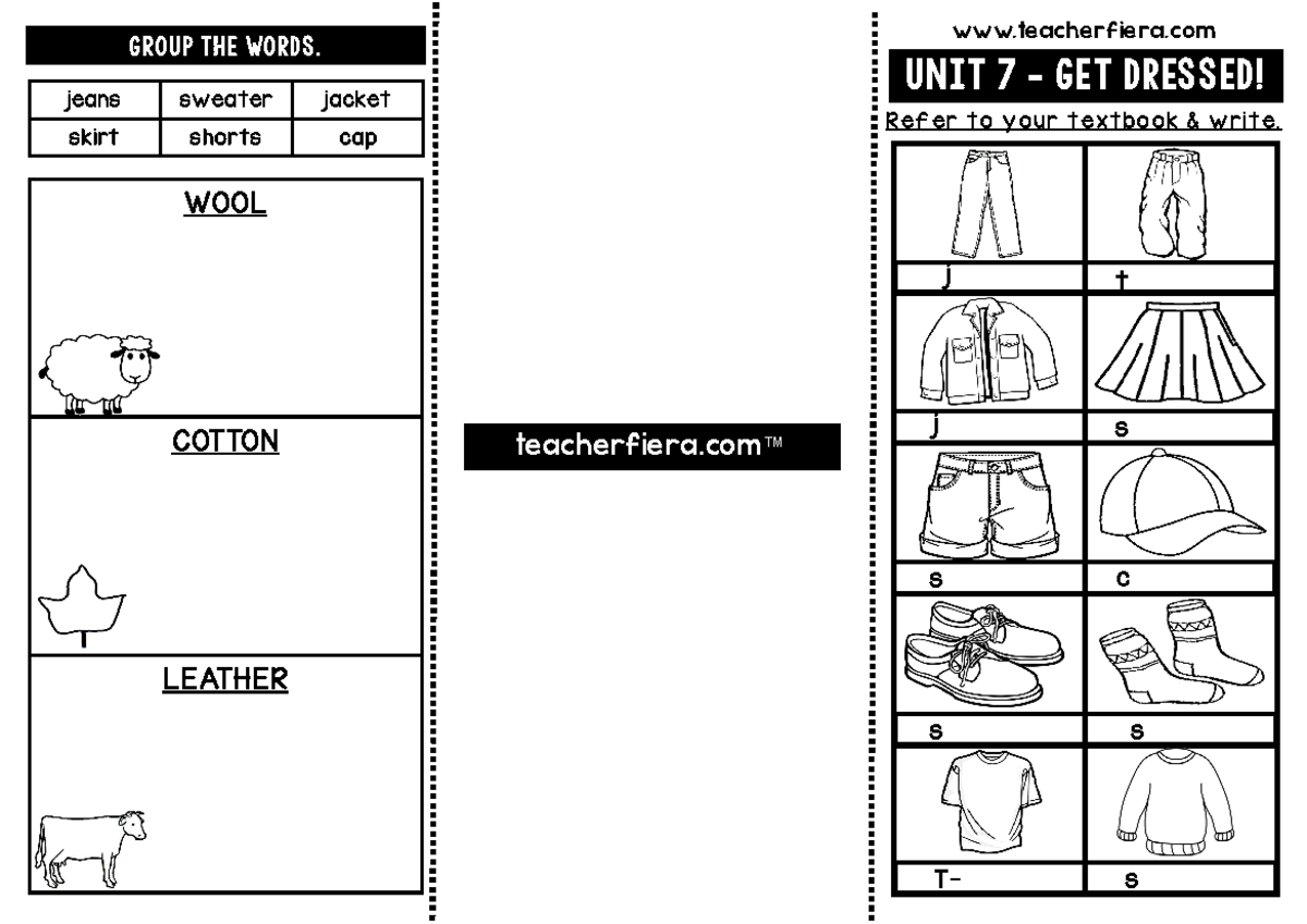 Brochure UNIT 7 GET Dressed - English - teacherfiera UNIT 7 — GET ...
