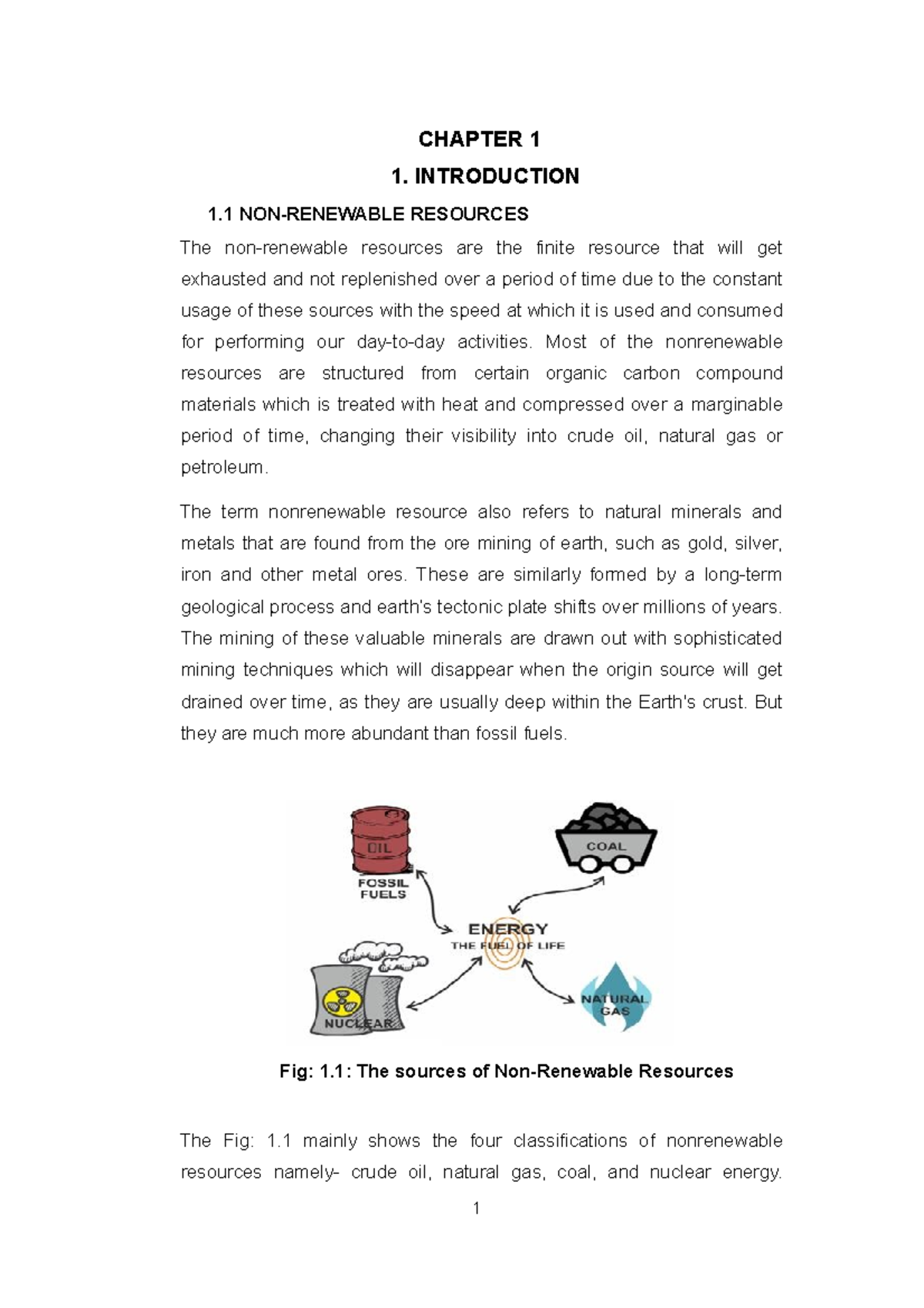 Project report - KLSAdh/s.;alkf - CHAPTER 1 1. INTRODUCTION 1 NON ...