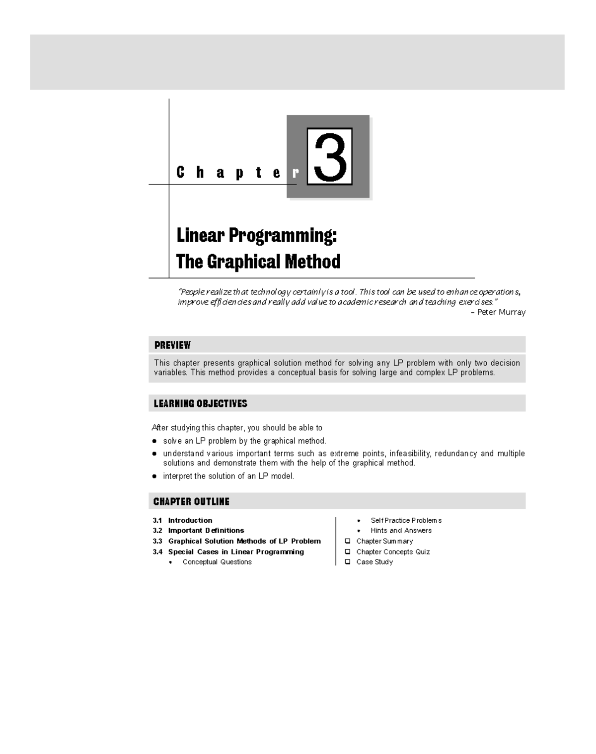 Graphical Method for LPP - PREVIEW Linear Programming: The Graphical ...
