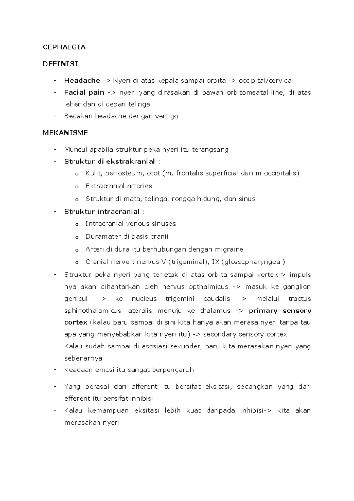 15. Cephalgia - Catatan untuk Semester V Blok Neurology - CEPHALGIA ...