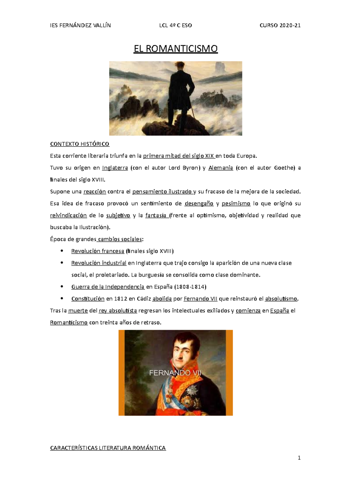 EL Romanticismo - rfffff - EL ROMANTICISMO CONTEXTO HISTÓRICO Esta ...