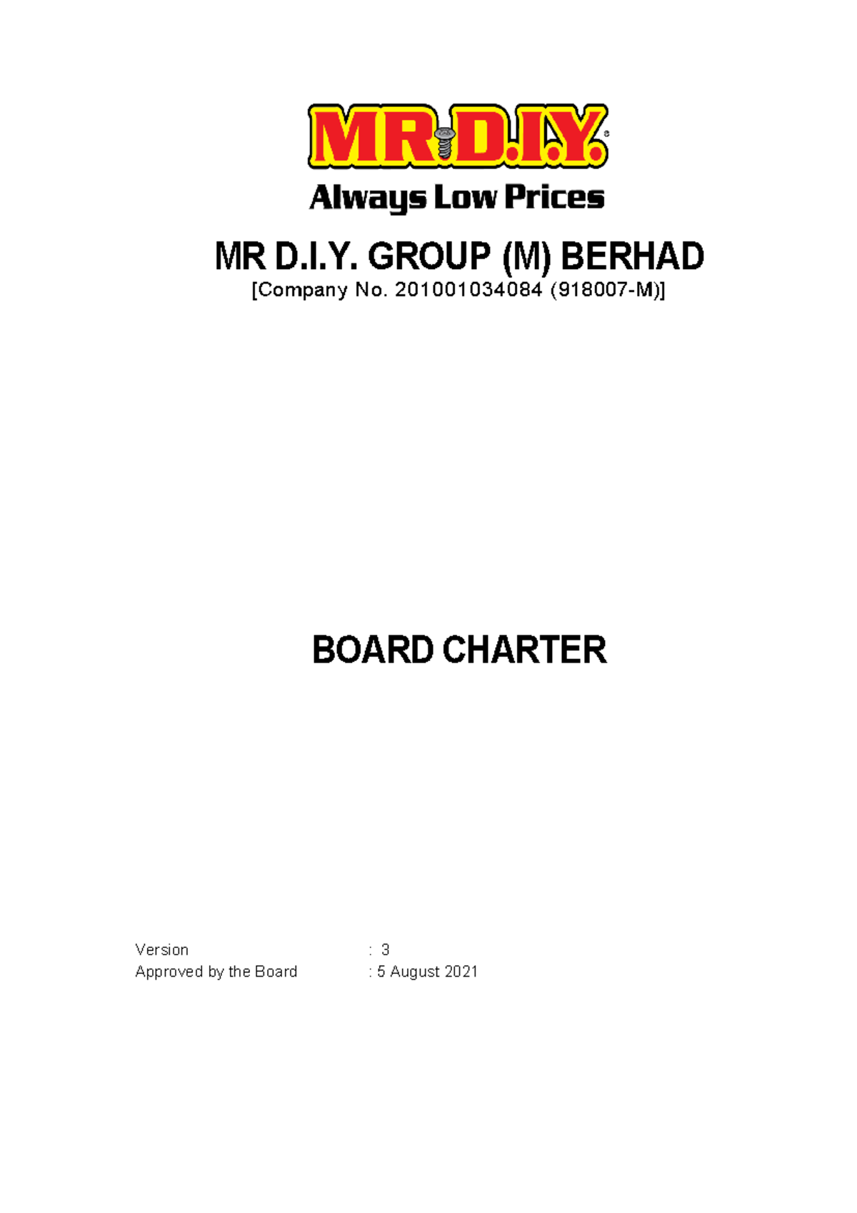 Board Charter TOR of Board Committees v3 (approved by BOD 5 Aug 2021 ...