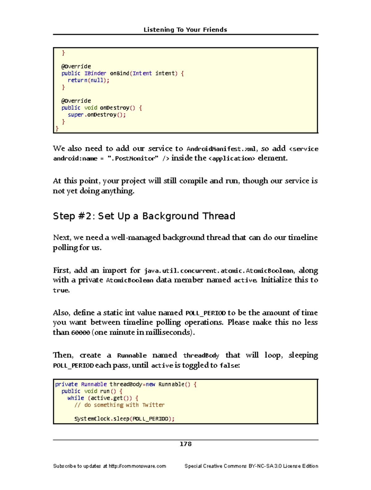 Android Tutorials (22) - Listening To Your Friends } @Override public ...