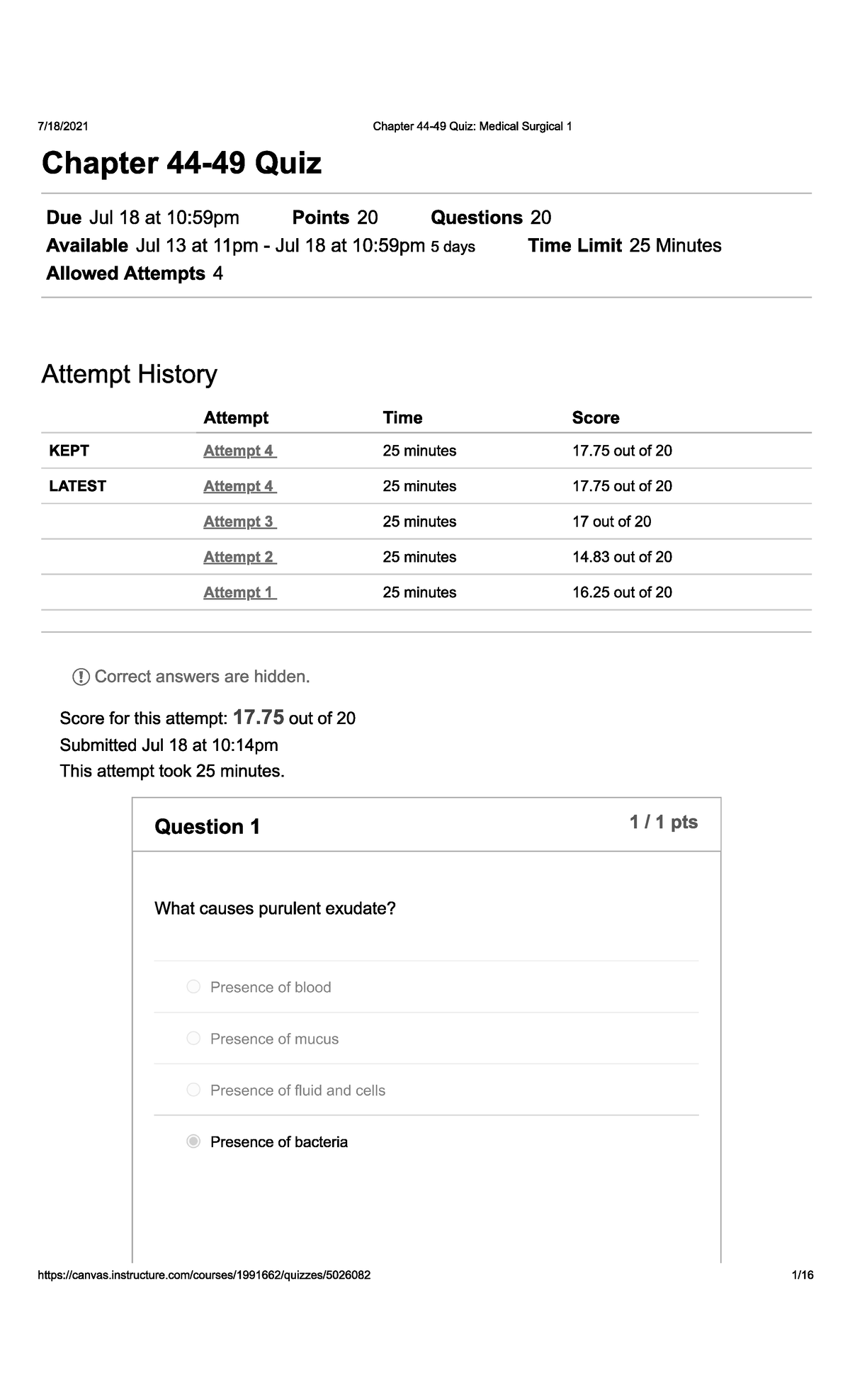 Quiz44-49 for the LPN - NURS101 - Studocu