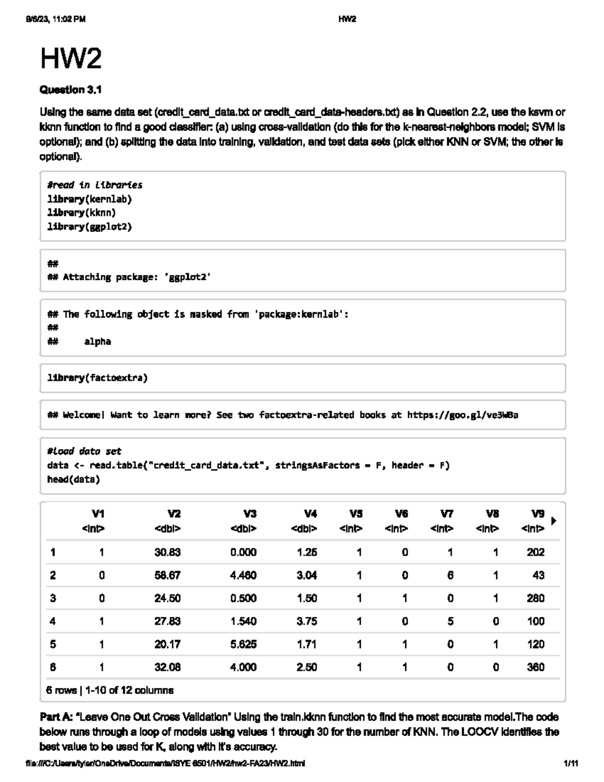 HW2 - HW2 - 11:02 PM HW2 HW2 Question 3 Using the same data set (credit_card_data or as in ...