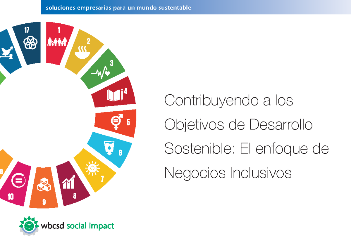 Wbcsd ods negocios inclusivos 2016 spanish - Contribuyendo a los ...