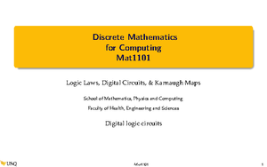 K maps - K maps - Discrete Mathematics for Computing Mat Sets, Digital ...