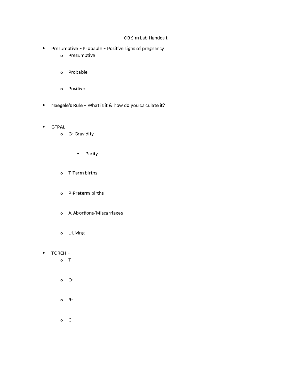 OB Sim Lab Handout 2023 - this - OB Sim Lab Handout Presumptive ...