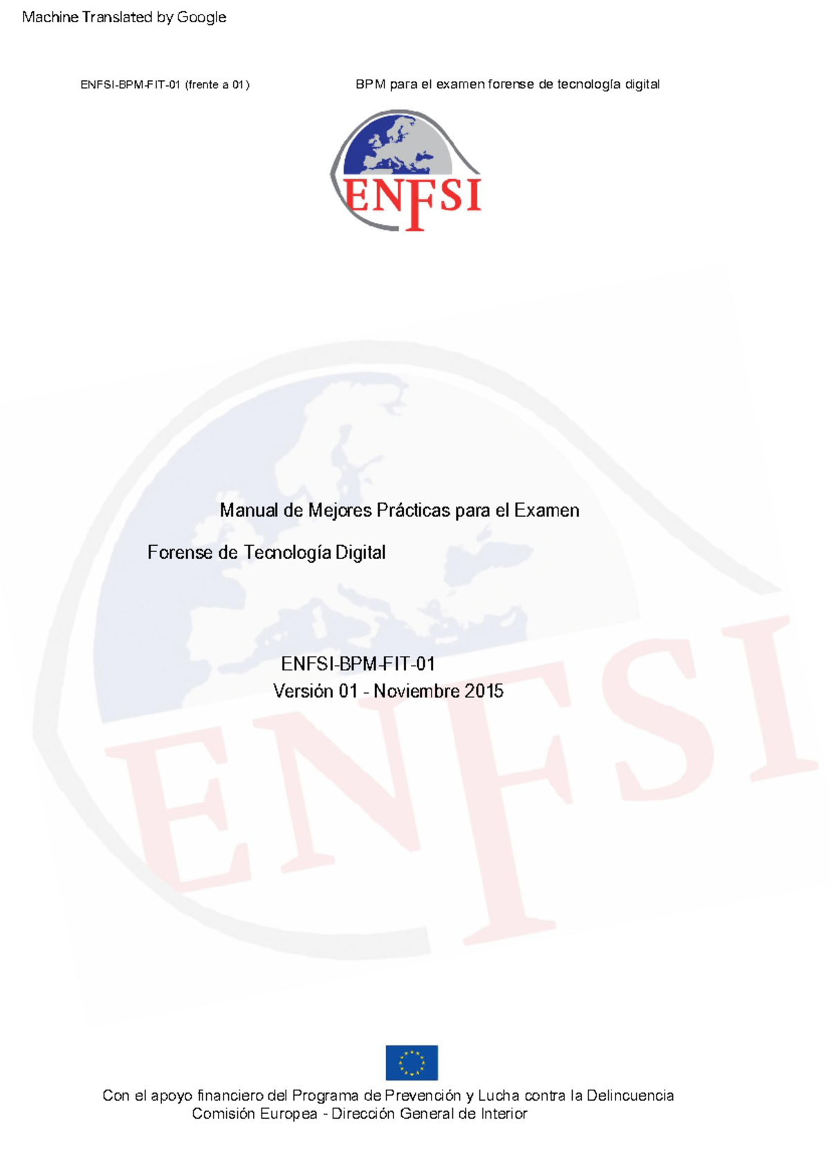 Enfsi forensic examination of digital technology español - Versión 01 ...