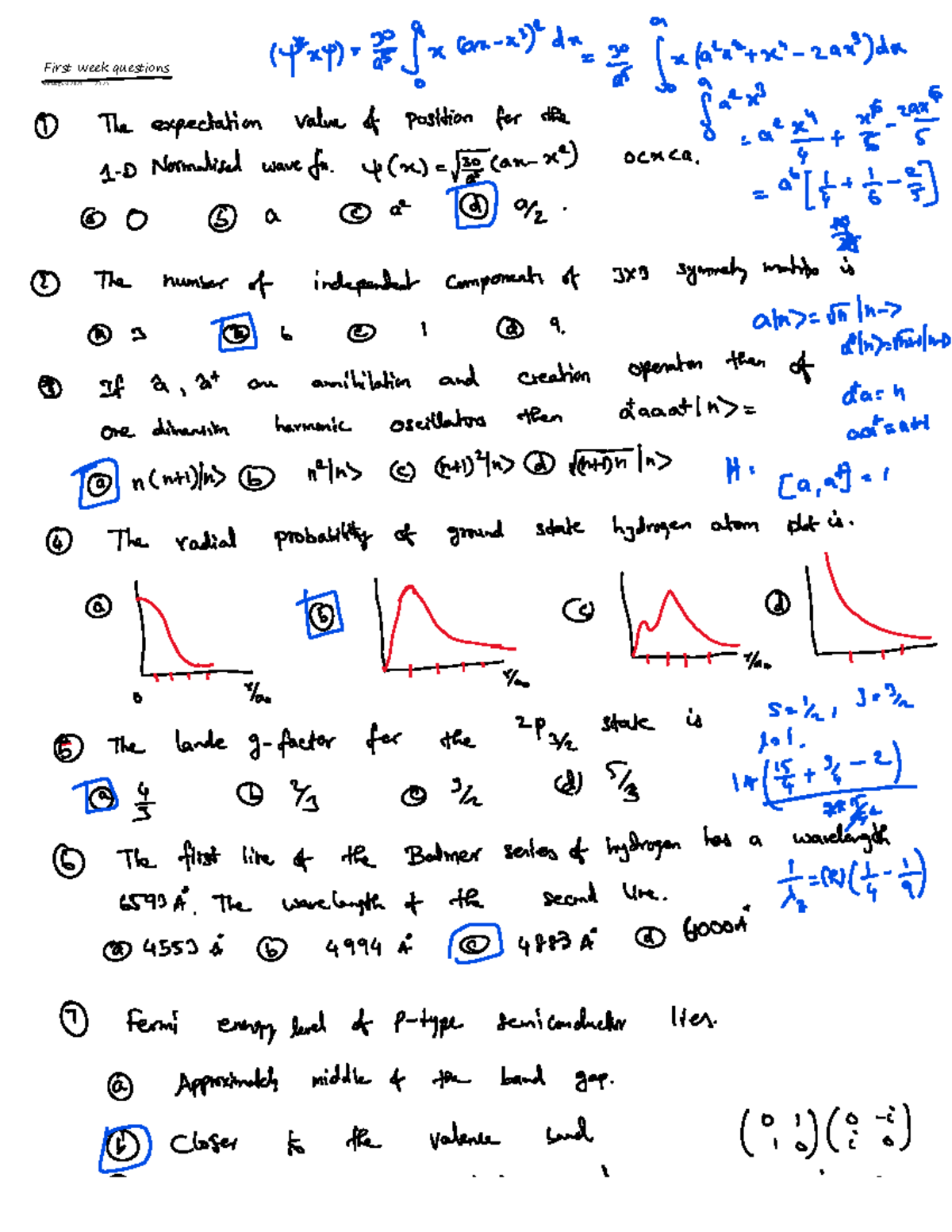 Trb physics model question with soln - Physics - )LUVW ZHHN TXHVWLRQV ... Trb physics model question with soln - Physics - )LUVW ZHHN TXHVWLRQV ...
