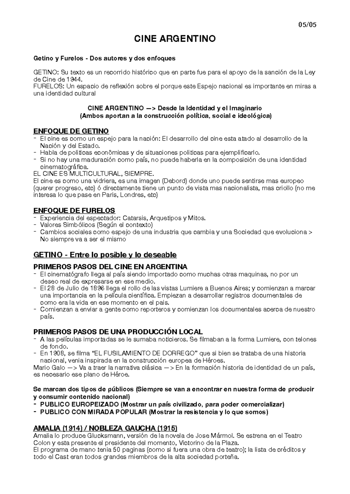 Clase 8 - Historia del Entretenimiento - CINE ARGENTINO Getino y ...
