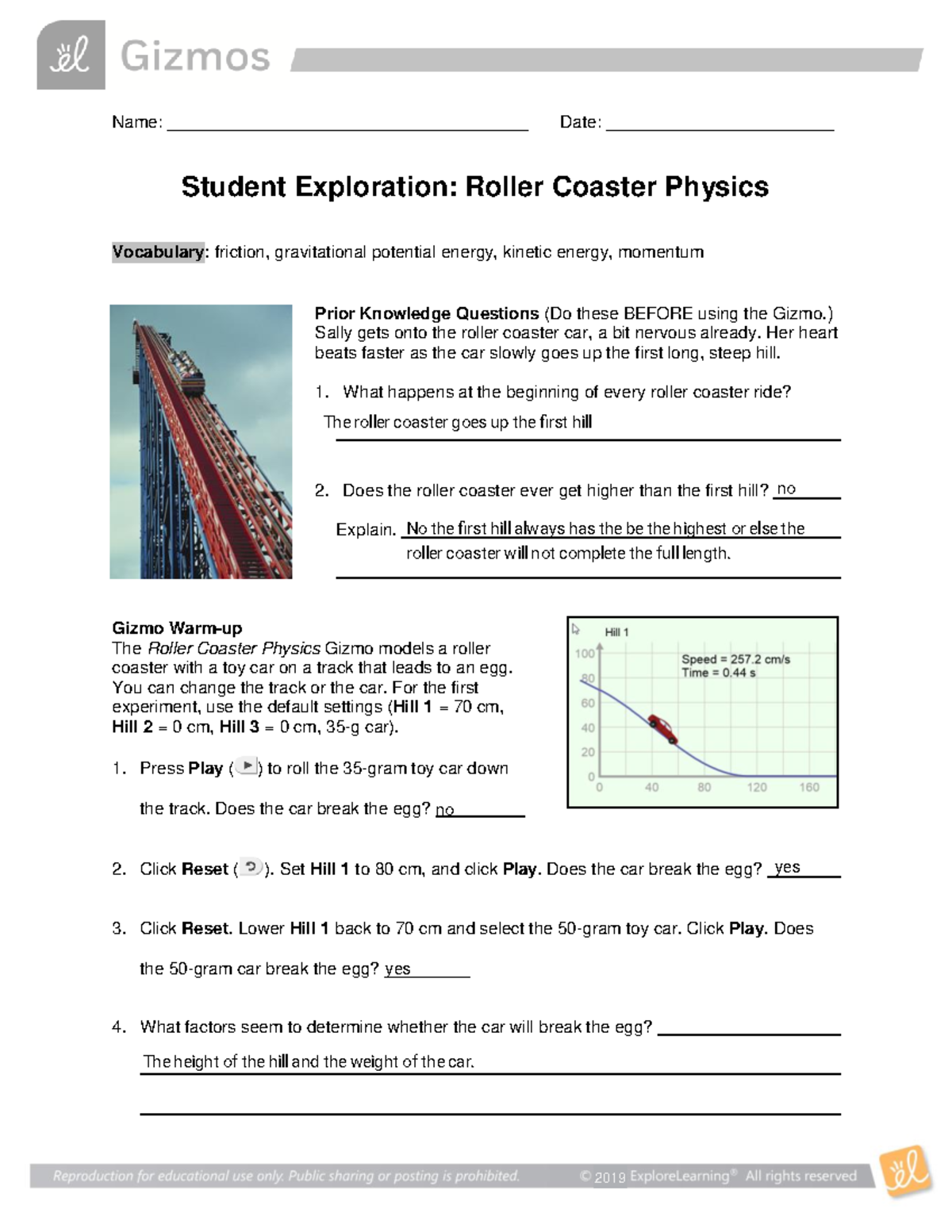 Gizmo Lab Roller Coaster SE - Name ...