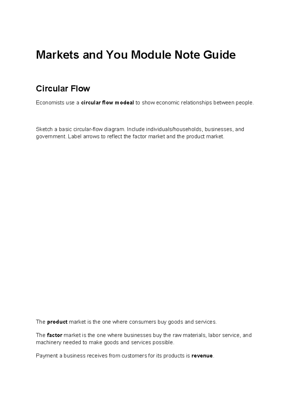 Markets+and+You+Module+Note+Guide - Markets and You Module Note Guide ...