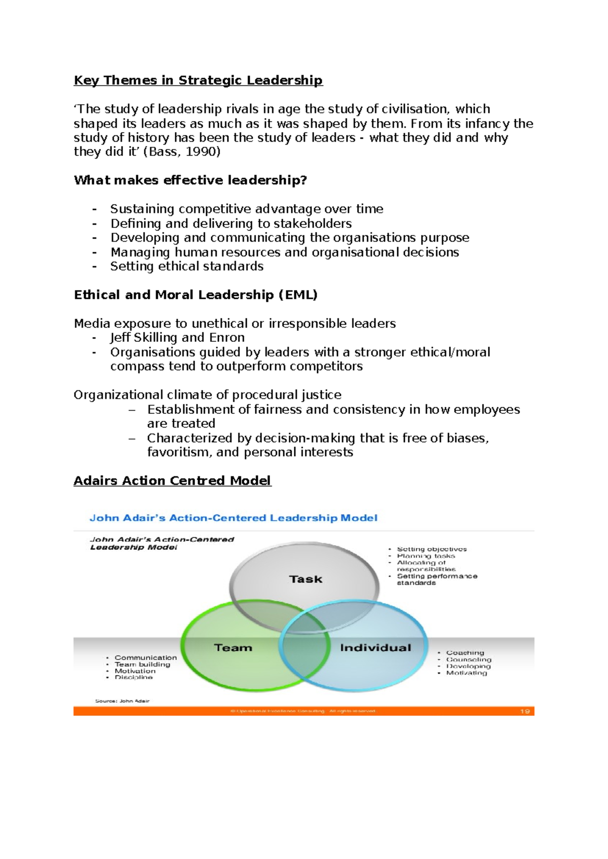 Key Themes in Strategic Leadership - From its infancy the study of ...