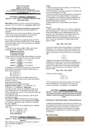 Consumer Chemistry - Chemistry in Everyday Life (Quarter 2) - Module 1 ...