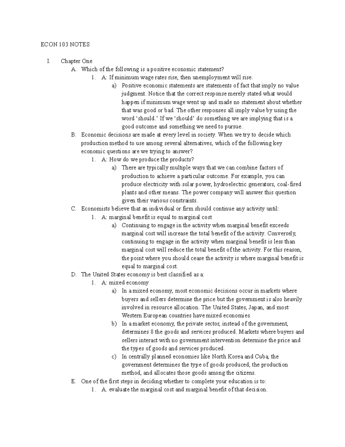 CSN ECON 103: Cal Poly ECON 222 Macroeconomics Notes - ECON 222 - Cal ...