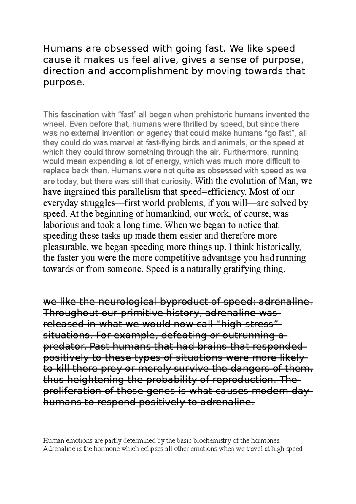 Speed - Humans are obsessed with going fast. We like speed cause it ...