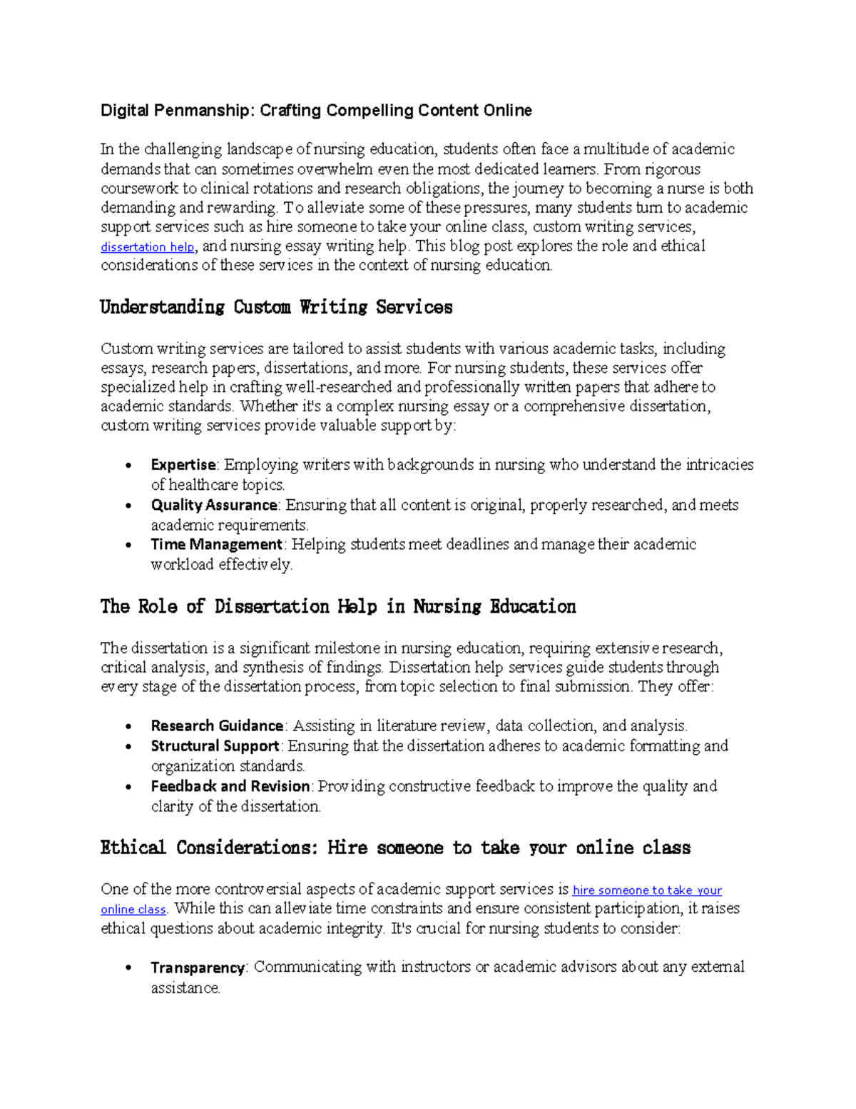 Crafting Compelling Content Online - From rigorous coursework to ...