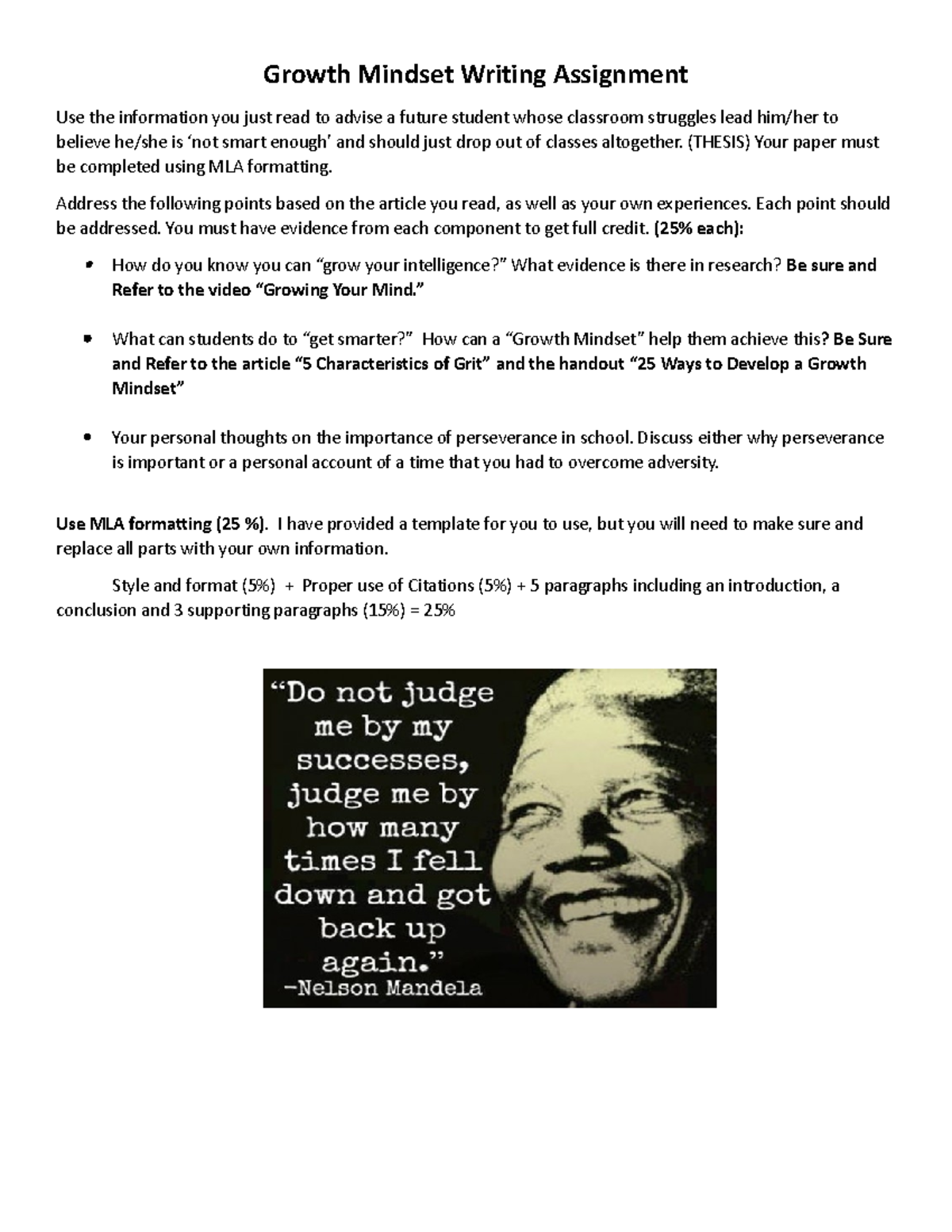 Writing Assignment 2 - its not that hard - Growth Mindset Writing ...