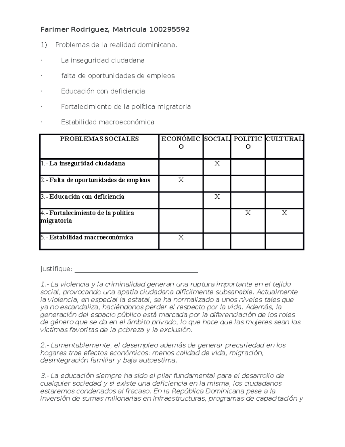 Actividad 2 - unidad 1 - Farimer Rodriguez, Matricula 100295592 ...