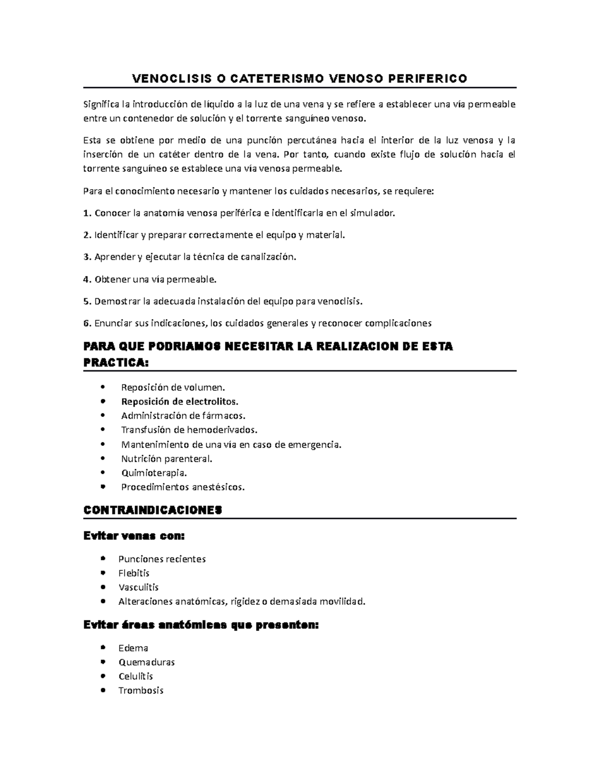 Venoclisis O Cateterismo Venoso Periferico - VENOCLISIS O CATETERISMO ...