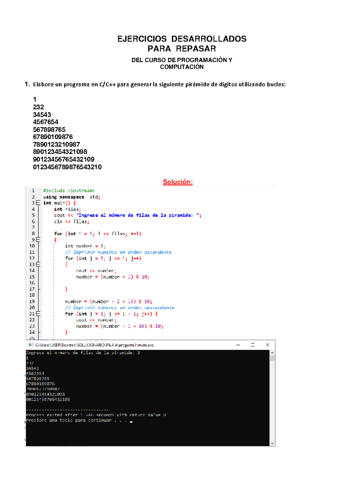 Ejercicios PARA Practicar Sesion 14 - EJERCICIOS DESARROLLADOS PARA ...