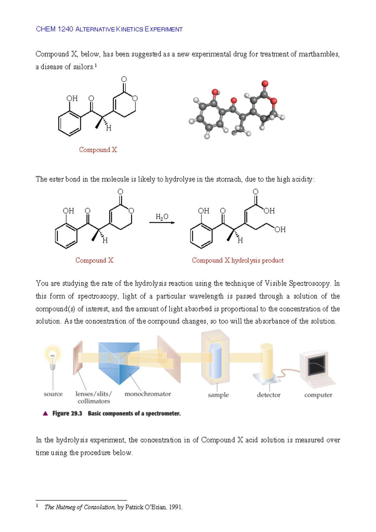 CHEM 1240 Alternative Kinetics Experiment Instructions - CHEM 1240 ...