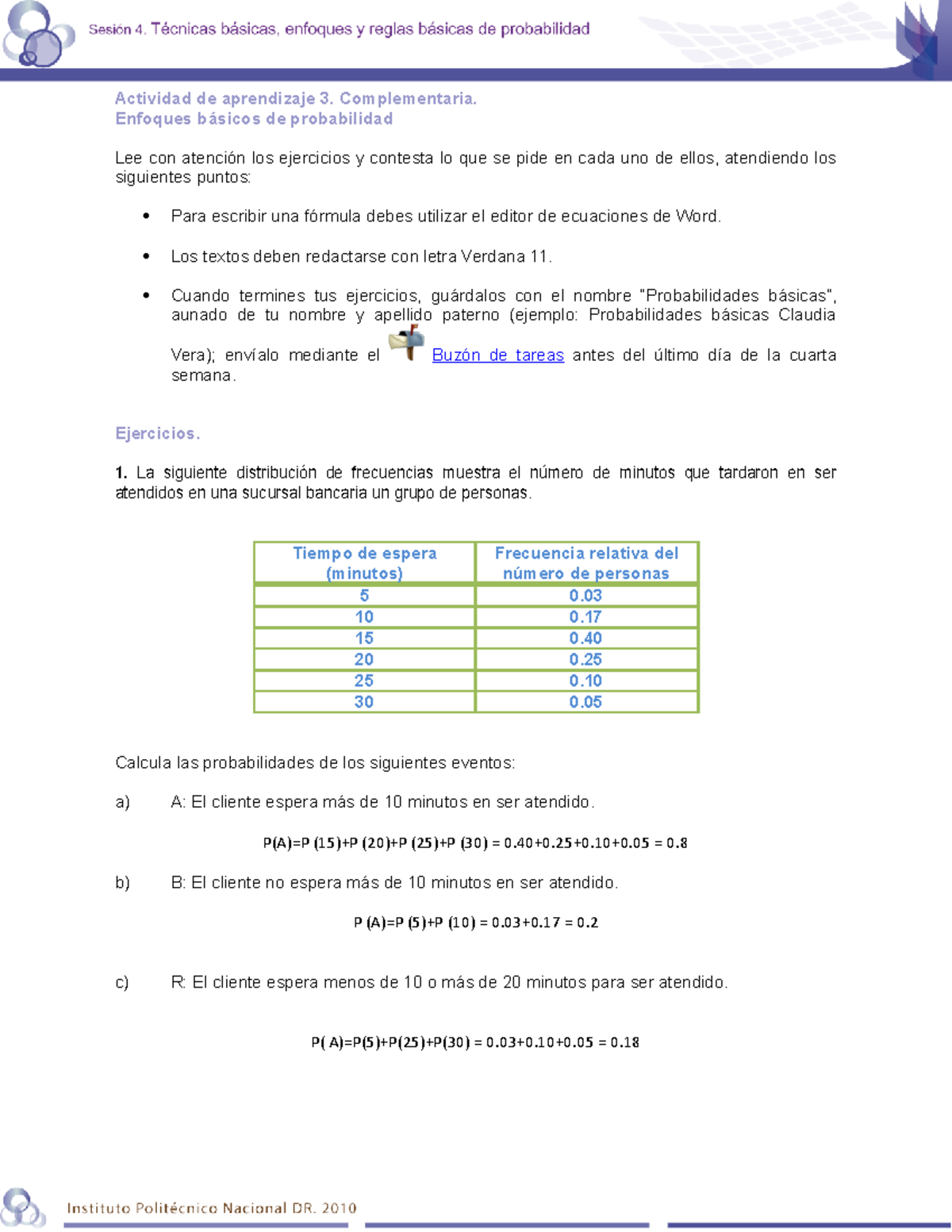 “Probabilidades básicas” Frida Galvan - Actividad de aprendizaje 3 ...