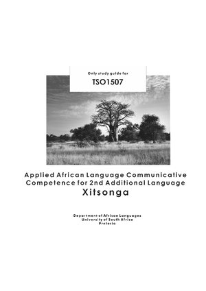 Xitsonga Orthography - Spelling Rules - LESWI SWI NGA ENDZENI PAPILA ...