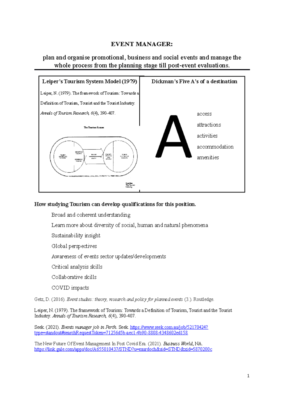 Example handout for powerpoint project A3 - EVENT MANAGER: plan and ...