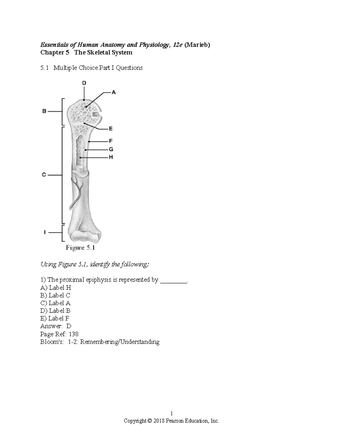 Ch5 - Quiz questions - Essentials of Human Anatomy and Physiology, 12e ...