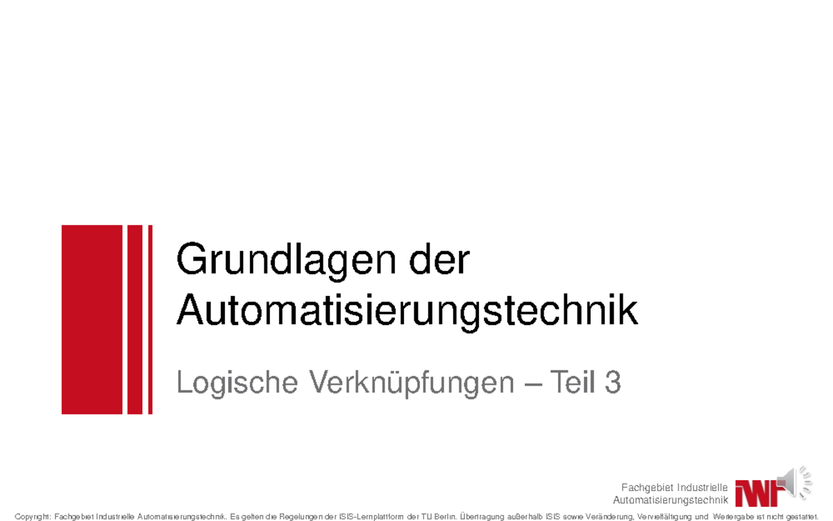 GAUT-3-Logische Verknuepfungen 3 - ####### Grundlagen der ...