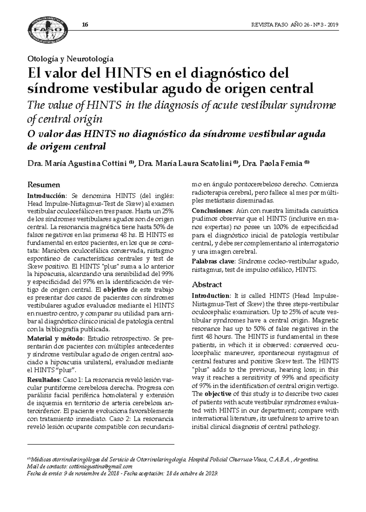 Hints - Resumen Introducción: Se denomina HINTS (del inglés: Head ...