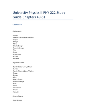 University Physics II PHY 222 Study Guide Chapters 34-36 - University Physics II PHY 222 Study ...