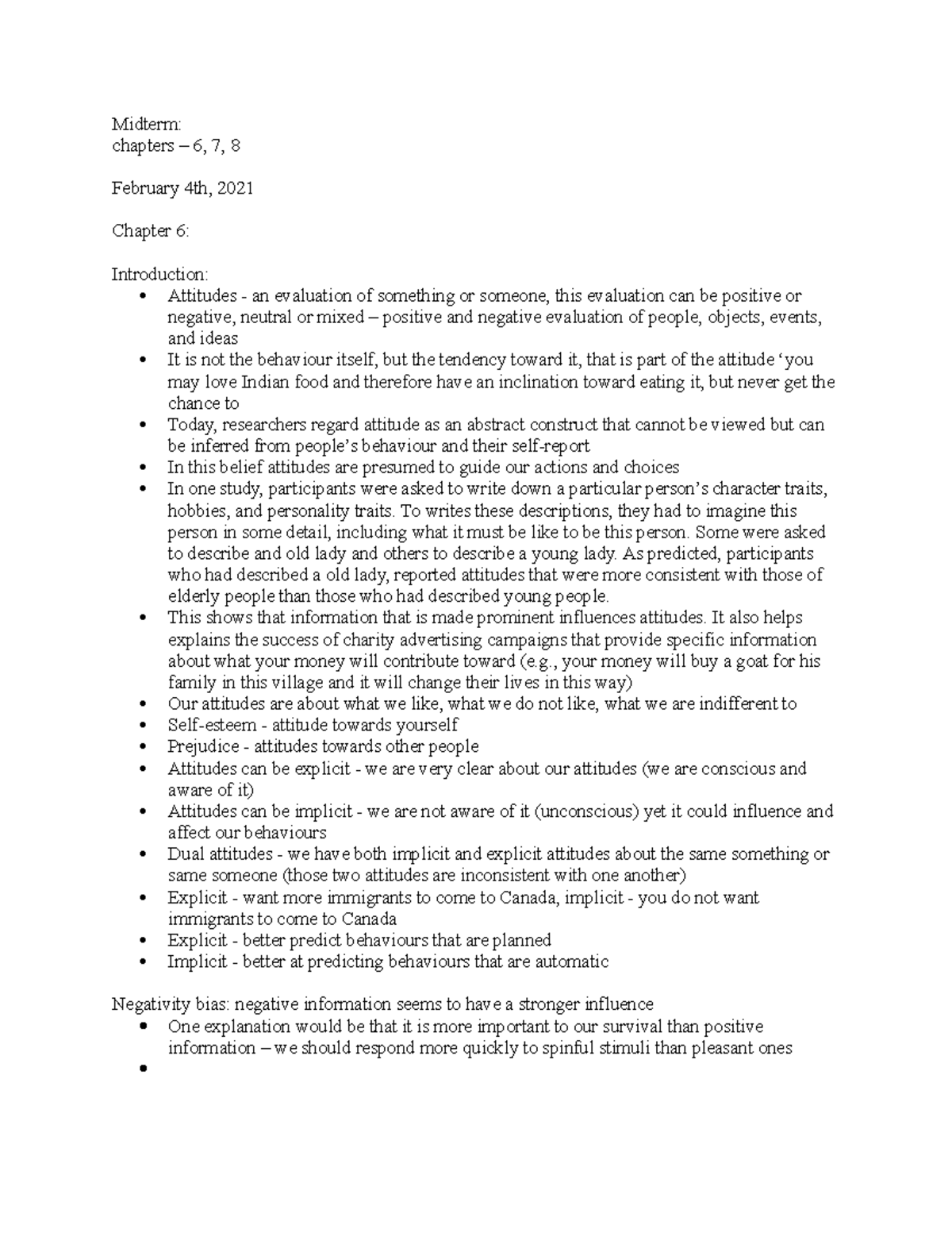 Social Psychology Midterm - second midterm in the course - Midterm ...