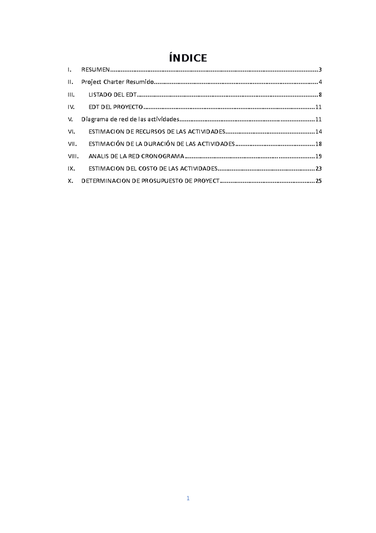 Informe - hola - ÍNDICE INDICE DE TABLAS Tabla 1: Paquetes y ...