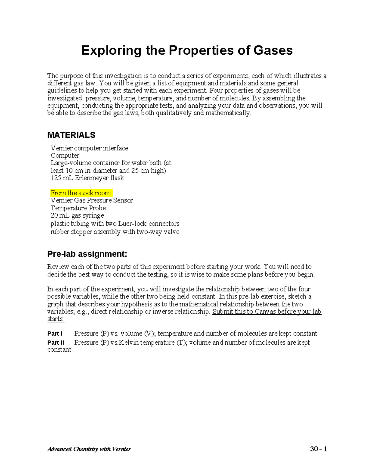 Exploring Properties of Gases - Studocu