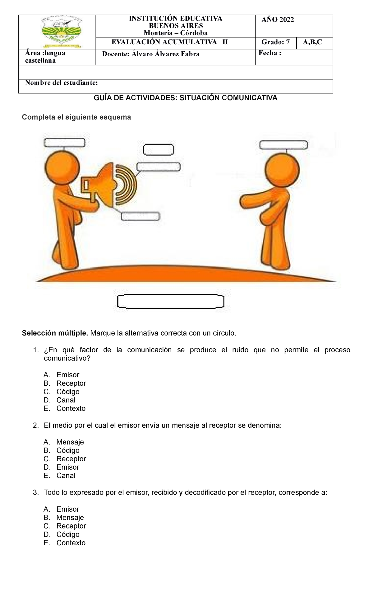 Recuperacion 2 - taller sobre lengua castellana - GUÍA DE ACTIVIDADES ...