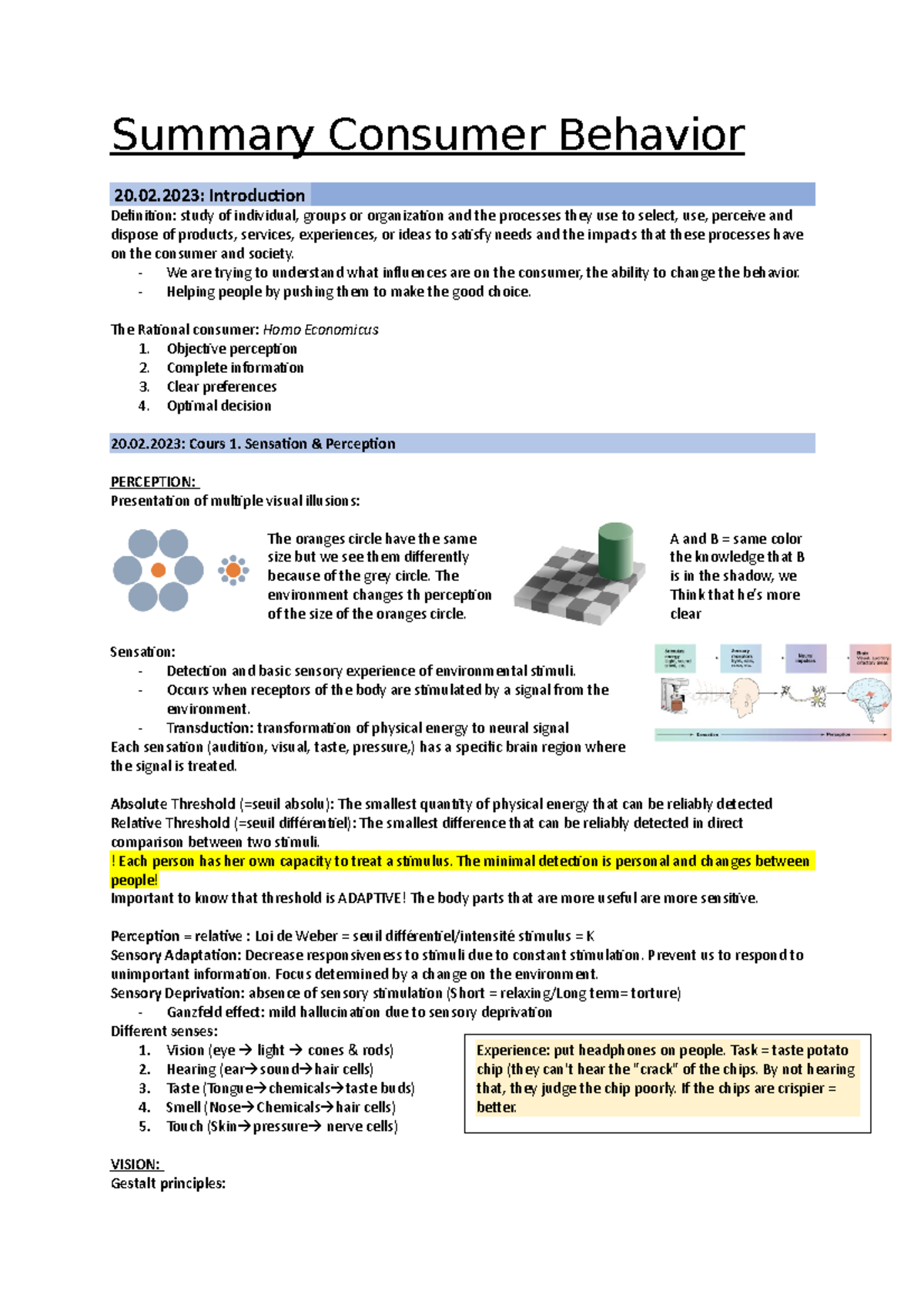 Consumer Behavior Lesson 1 - Summary Consumer Behavior 20.02 ...