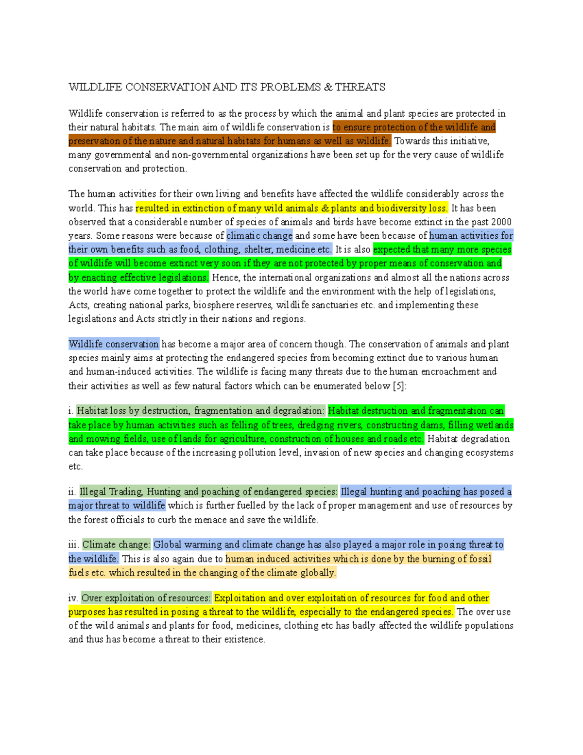 Wildlife Conservation AND ITS Problems & Threats - WILDLIFE ...