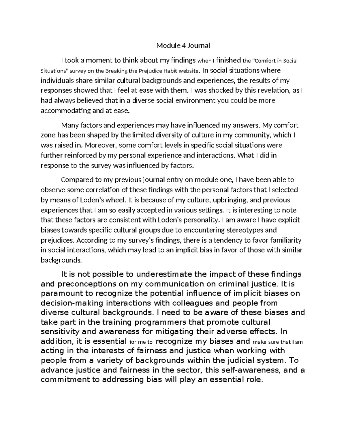 Module 4 - Module 4 Journal I took a moment to think about my findings ...