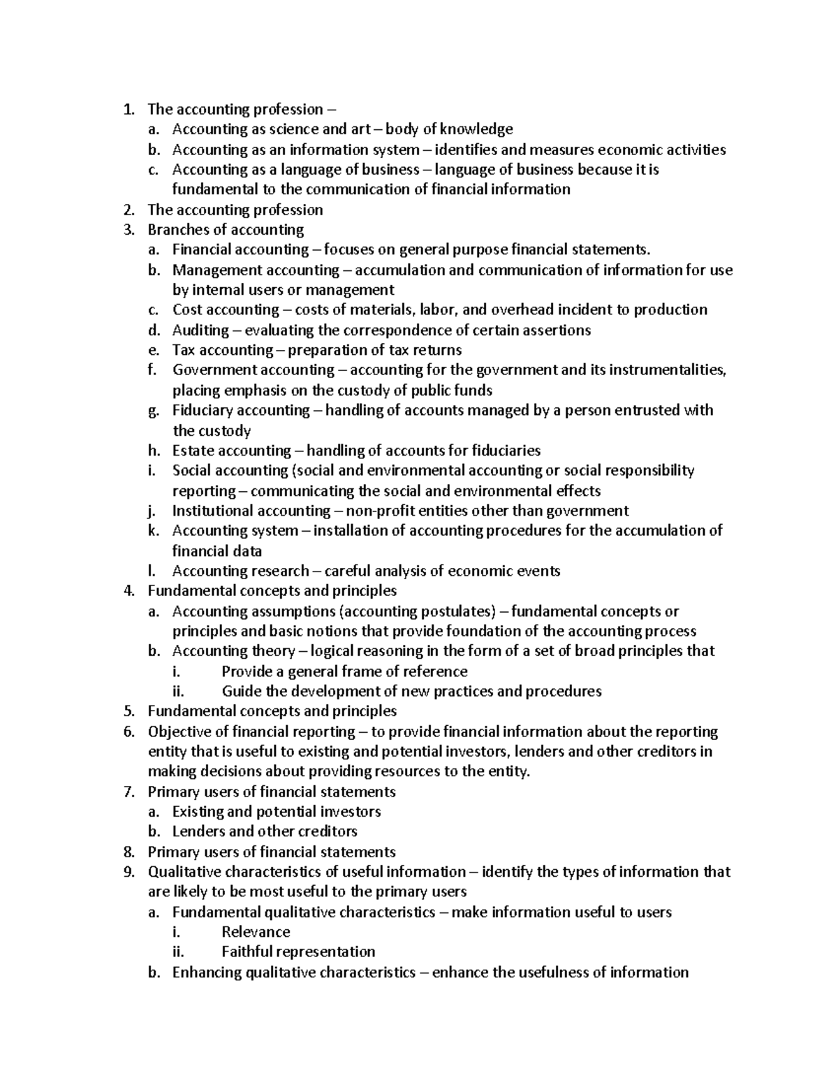 Accounting - intacc - The accounting profession – a. Accounting as ...