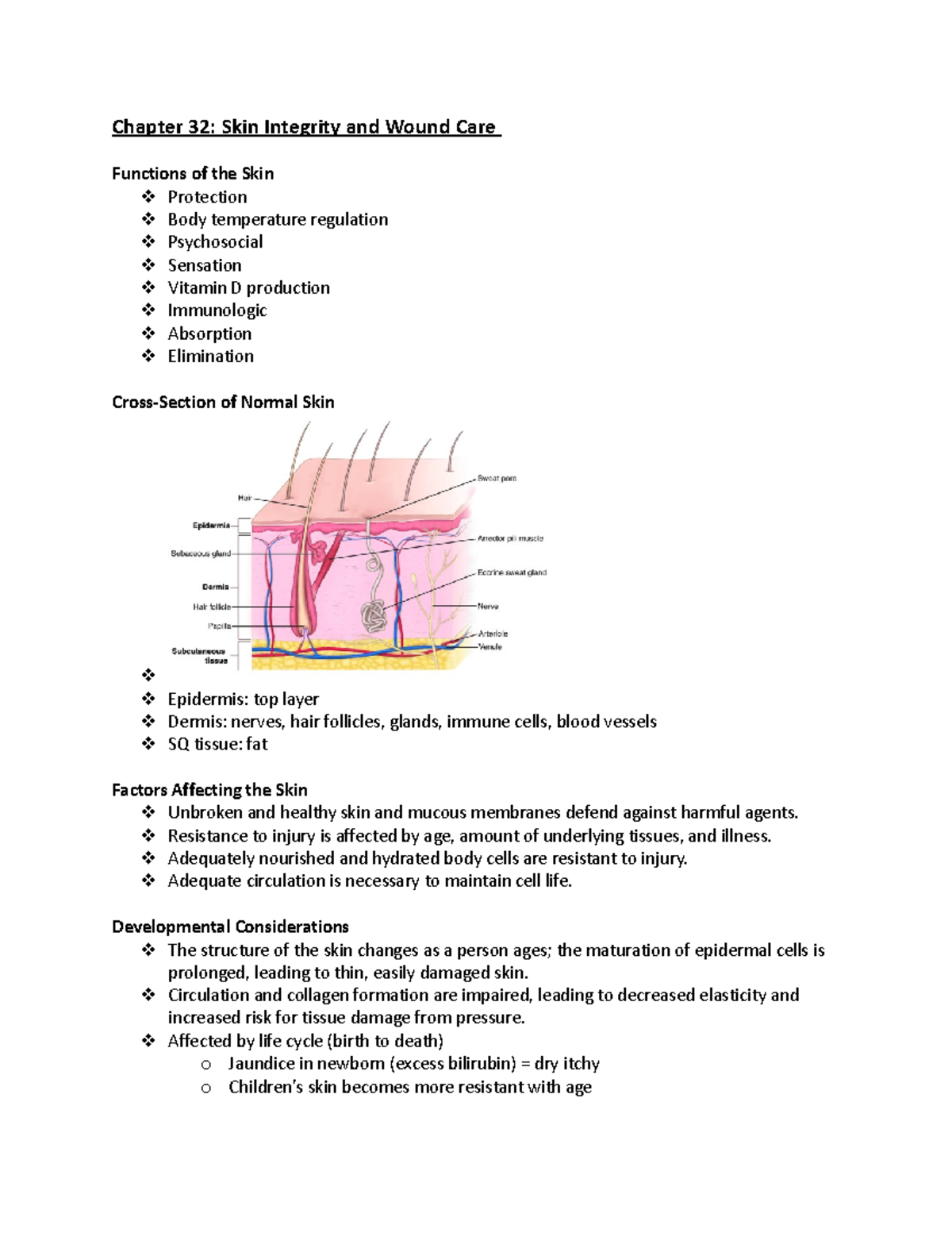 Chapter 32 Skin Integrity - Chapter 32: Skin Integrity and Wound Care ...