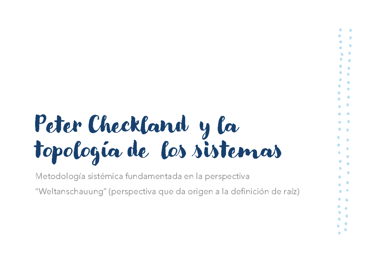 Teoria de sistemas 2 - Peter Checkland y la topología de los sistemas ...