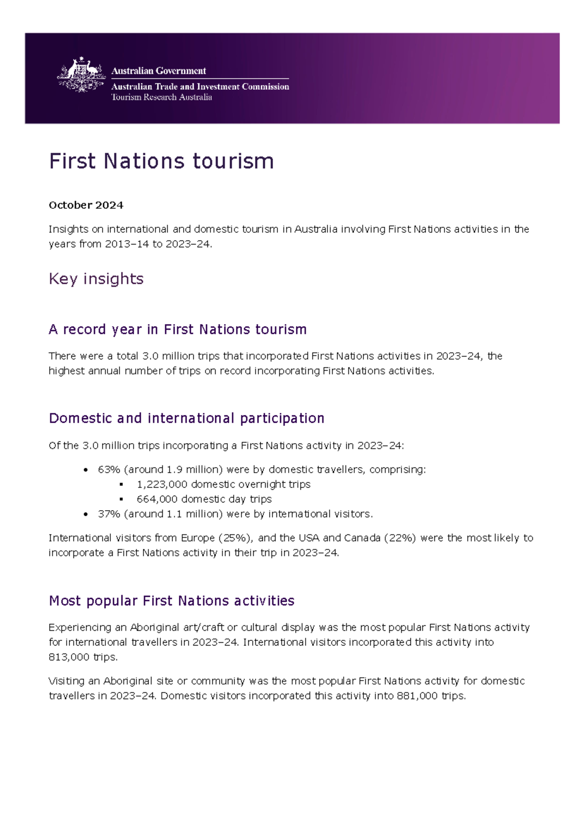 Tra first nations tourism october 2024 - OFFICIAL First Nations tourism ...
